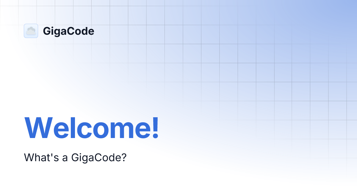Welcome! | GigaCode