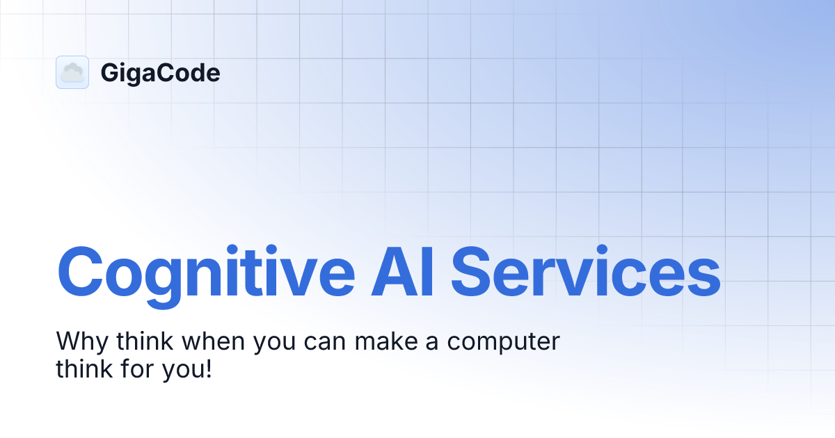Cognitive AI Services | GigaCode